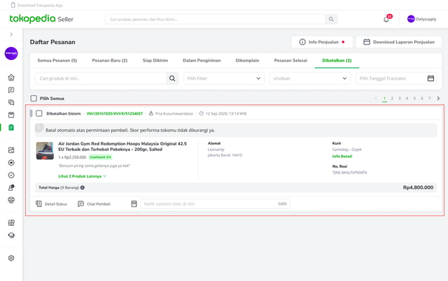 Perpanjang Waktu Pesanan | Tokopedia Care
